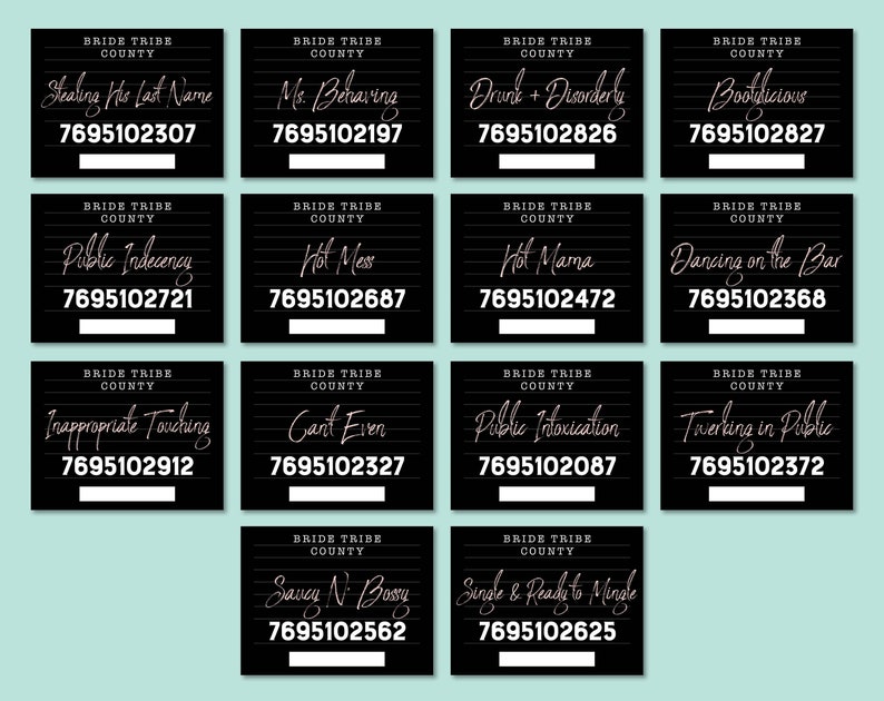 14 Bachelorette Mugshot Printables Jail Sign Made Of Etsy