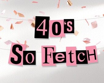 So Fetch Balloon Banner Mean Girls Theme Decor Birthday - Etsy Canada