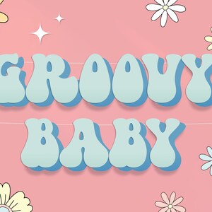 Hot 70's Banner Groovy Baby Baby Shower Hen Party - Etsy