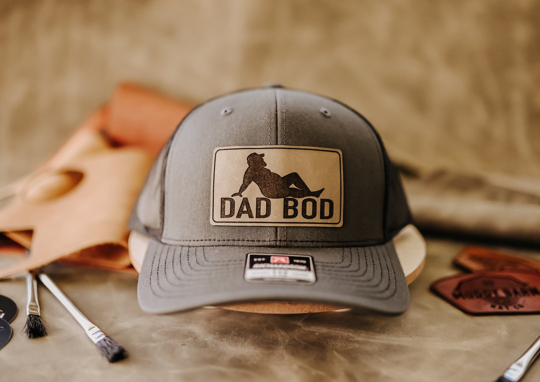 Dad Bod Leather Patch Trucker Hat - Richardson 112 - Etsy