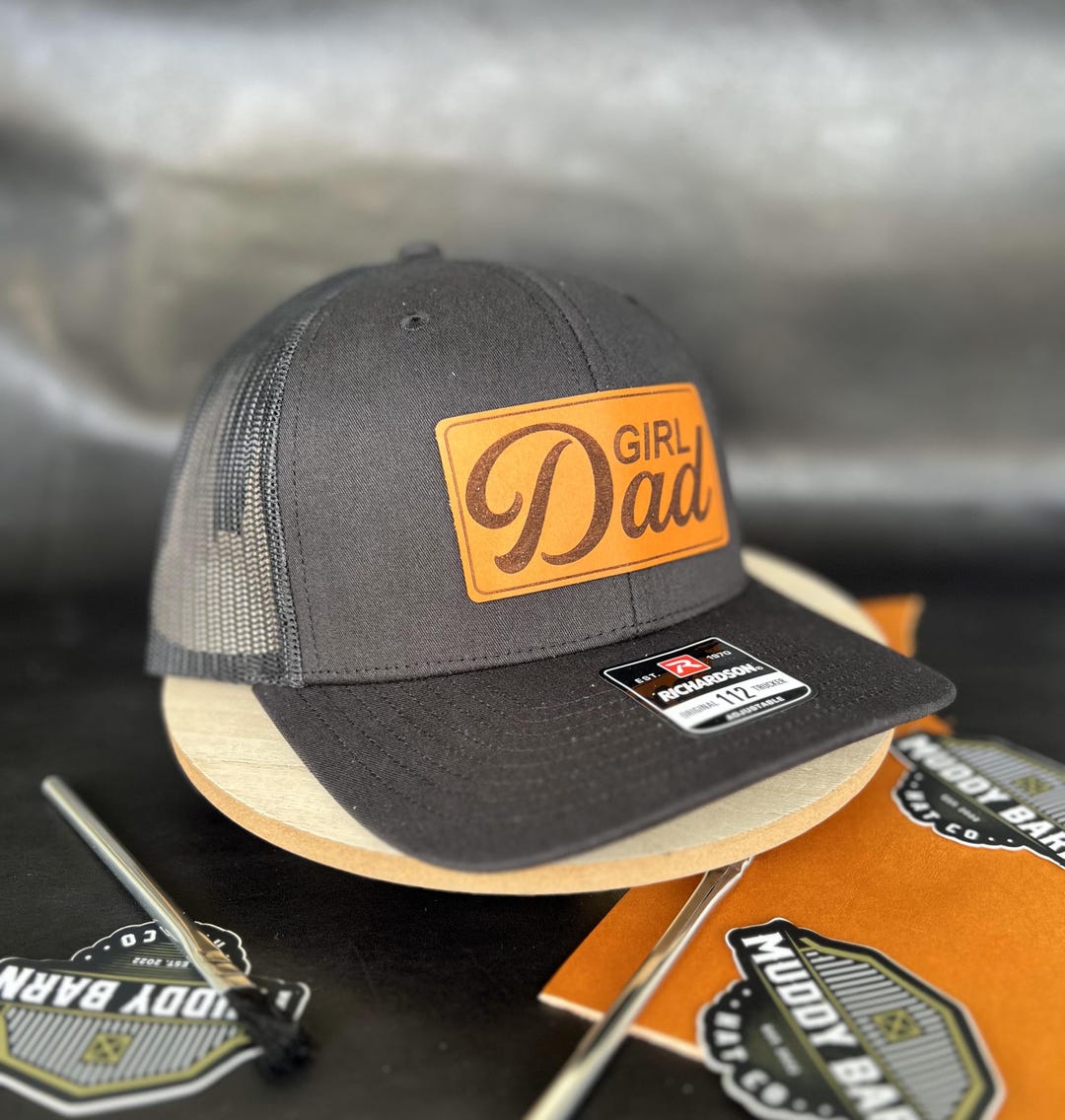 Leather Patch Trucker Hat, Men's Hats, Father's Day Gift, Richardson ...
