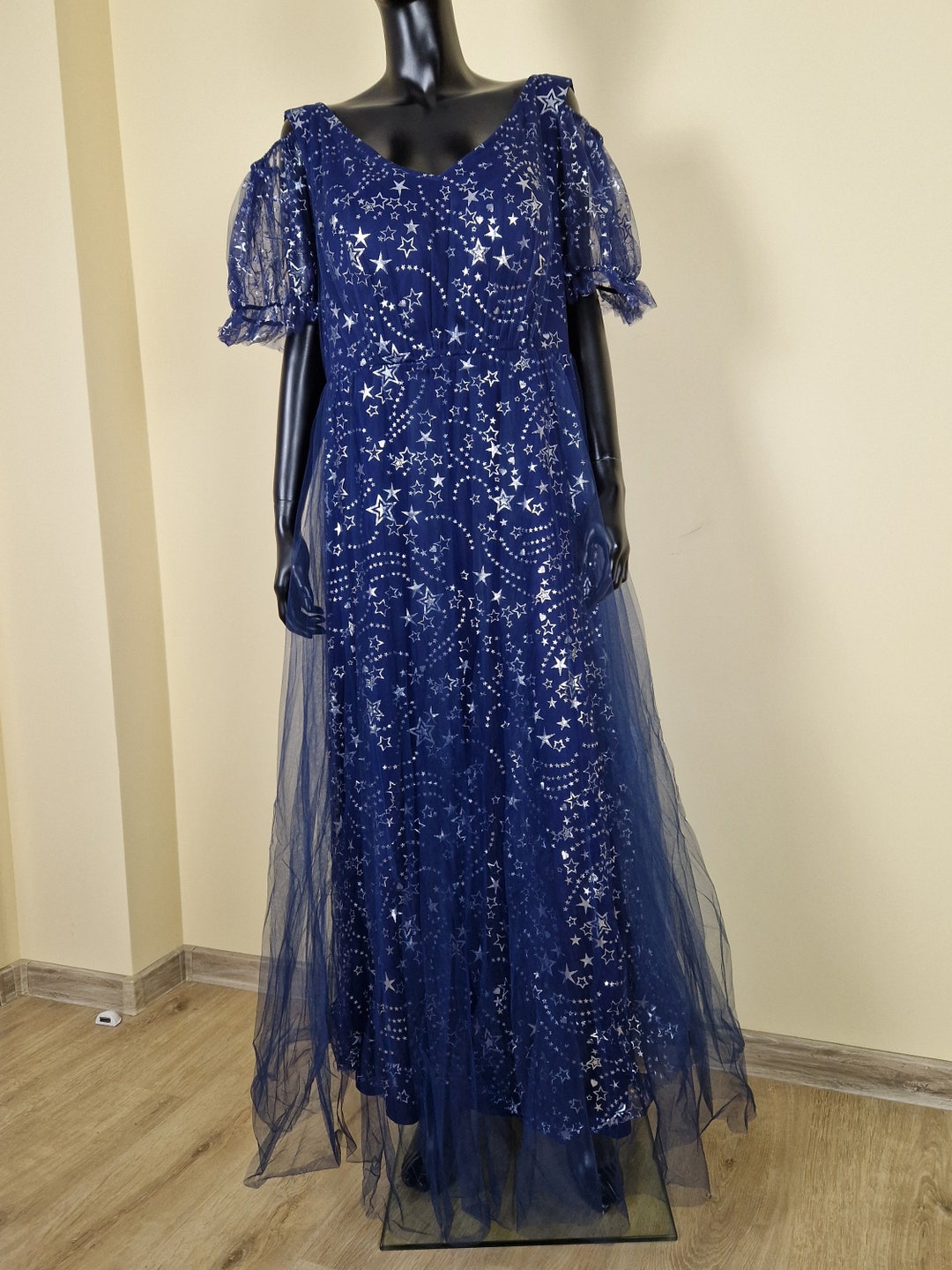 Starry Night Elegance: Dark Blue Formal Occasion Dress With Tulle Fairy ...