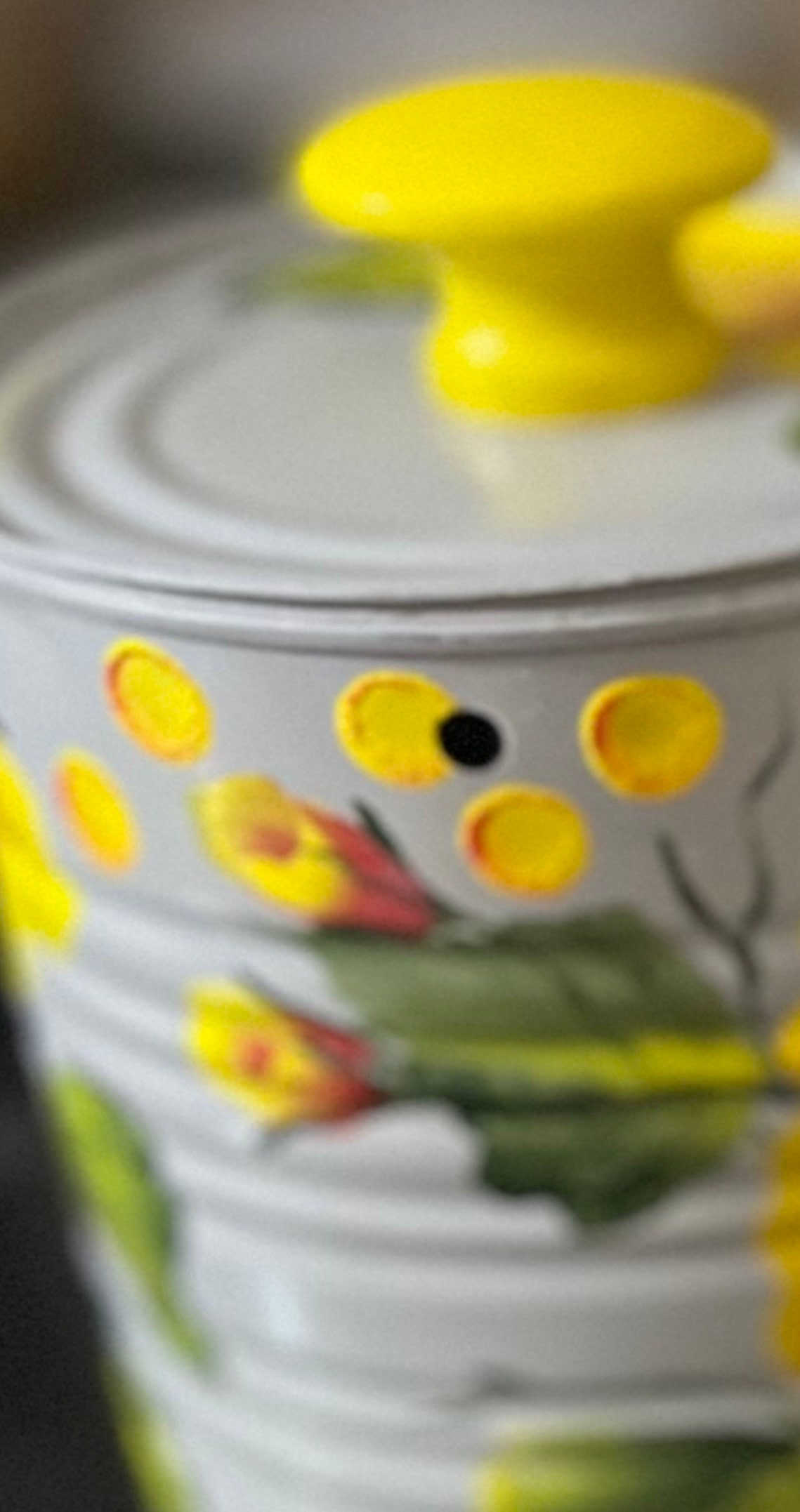 Tin Cans, Painted Tin Cans, Flower Painted Cans, Recycled Tin Cans ...