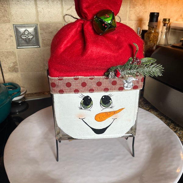 Hand Painted Glass Block - Etsy