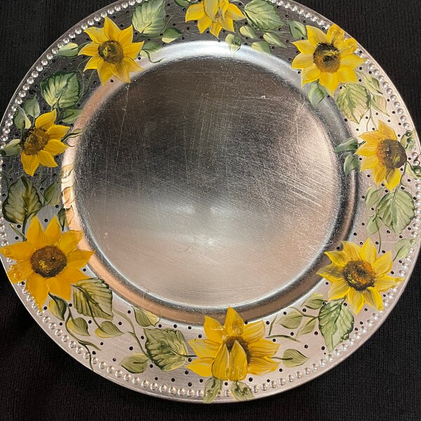Painted Silver Plate - Etsy