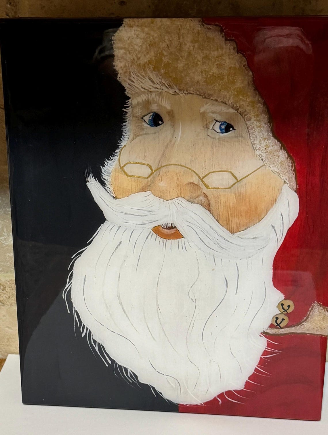 Hand Painted Santa Wooden Box, Christmas Holiday Decor (9x12x3.25) - Etsy