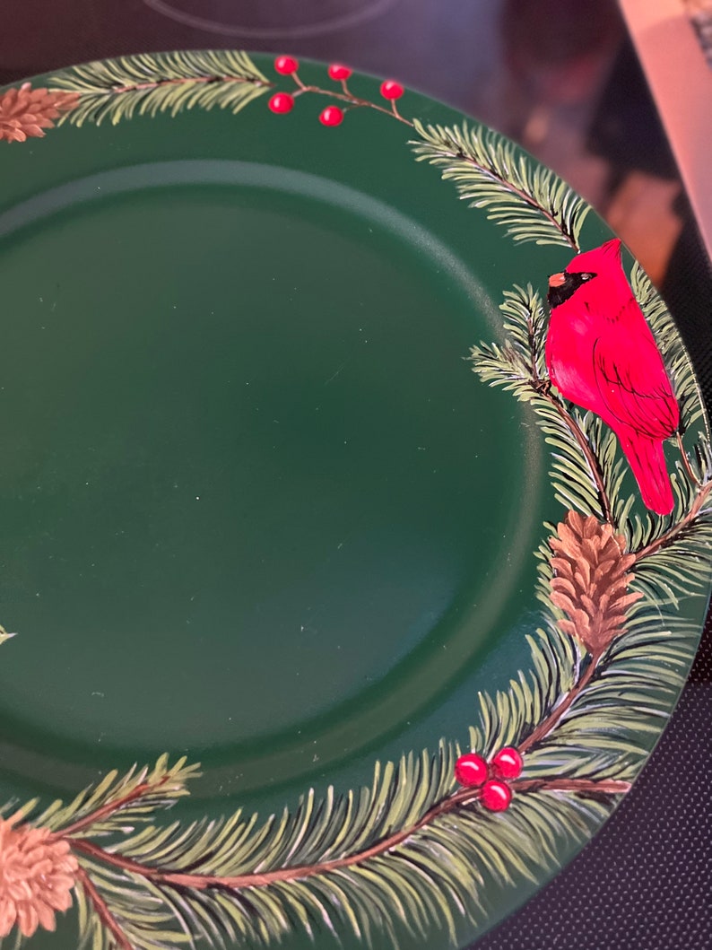 Charger Plate, Hand Painted Charger, Plate, Decorative Plate Charger ...