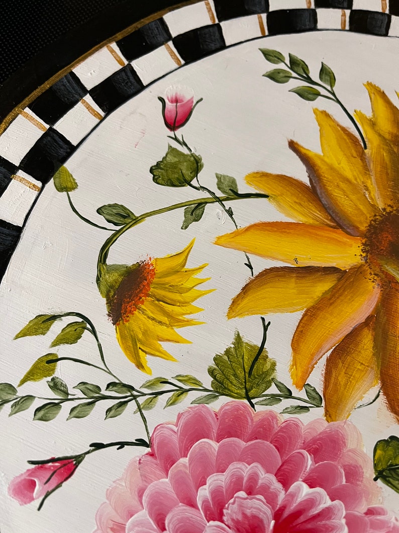 Lazy Susan, Hand Painted Lazy Susan, Turntable, Painted Turntable ...