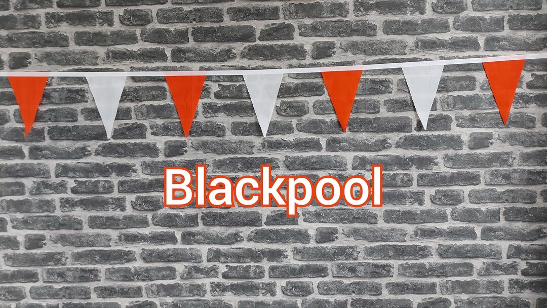 10ft - 50ft Lengths Handmade Football Team Colours Fabric Bunting ...