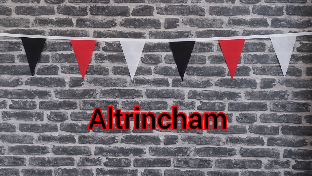 10ft Handmade Football Team Colours Fabric Bunting - Altrincham ...