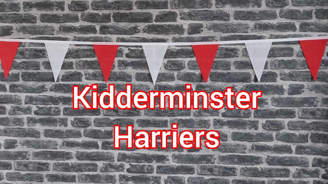 10ft Handmade Football Team Colours Fabric Bunting - Kidderminster ...