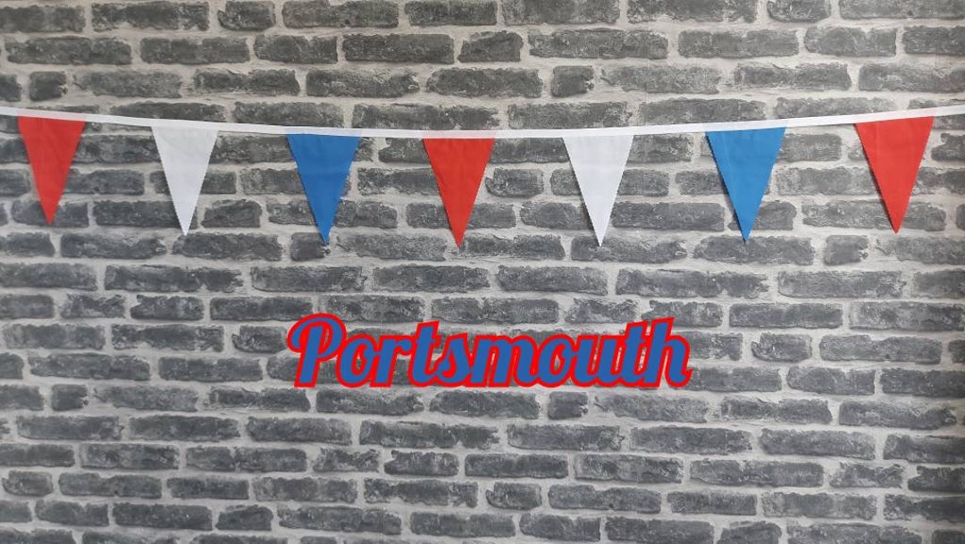 10ft - 50ft Lengths Handmade Football Team Colours Fabric Bunting ...