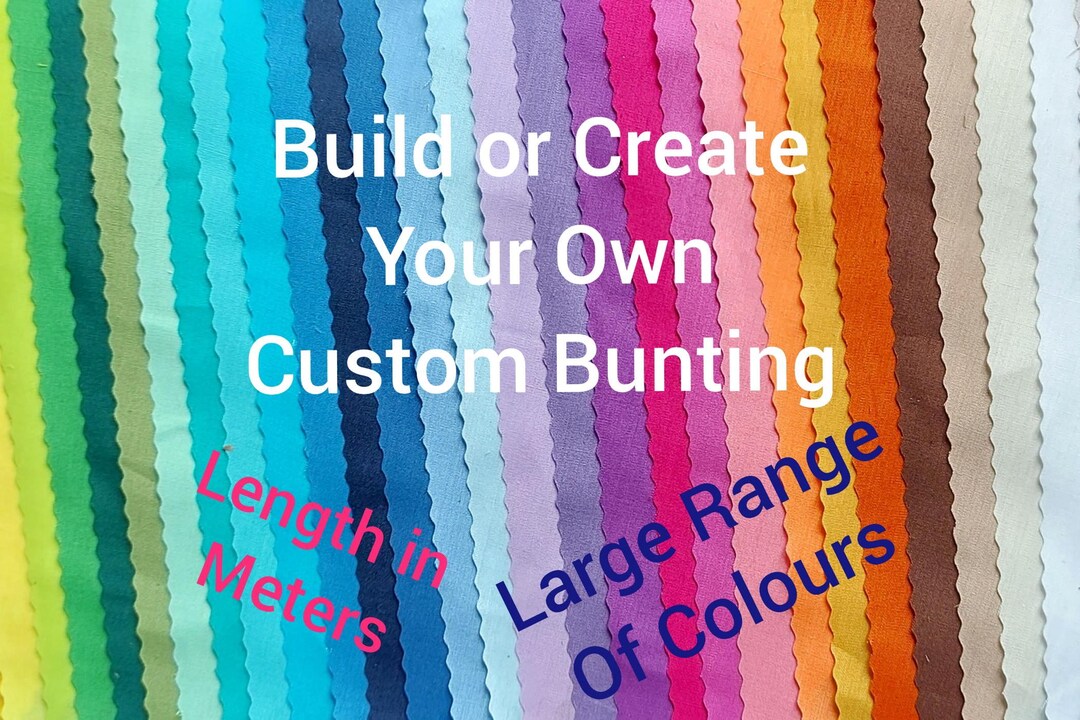 Build / Create Your Own Custom Bunting - Length in Meters - Wedding ...