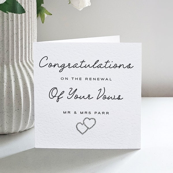 Personalised Wedding Renewal Card - Etsy