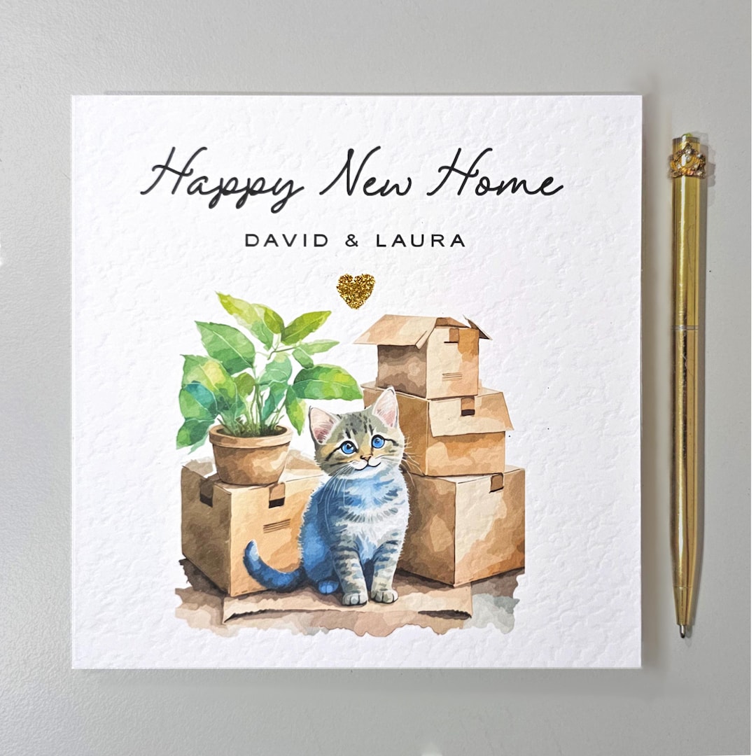 Happy New Home Card Personalised House-warming Card for Friends ...