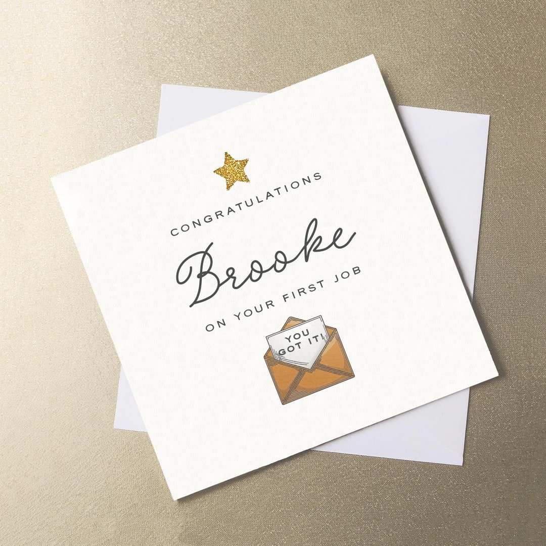 Congratulations First Job Card Card for First Job First Job Card for ...