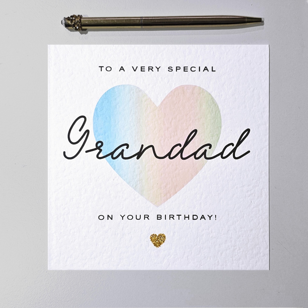 Birthday Card for Grandad Birthday Cards for Him Personalised Grandad ...