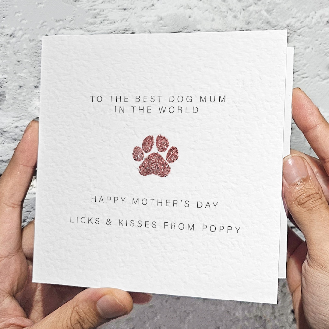 Personalised Dog Mum Mother's Day Card Mother's Day Card for Her From ...