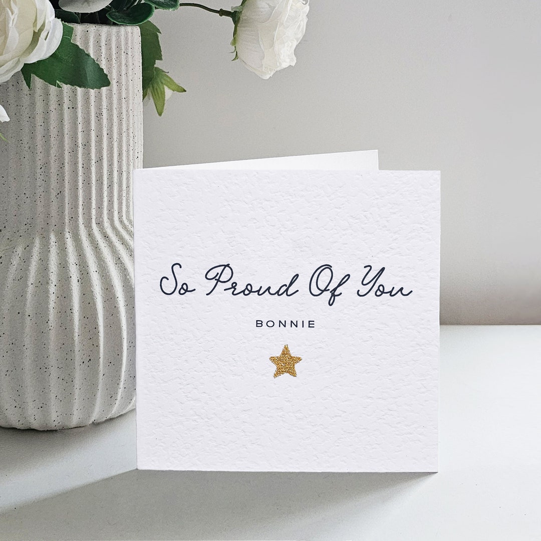 Personalised Proud of You Card New Job Card Congratulations Card so ...