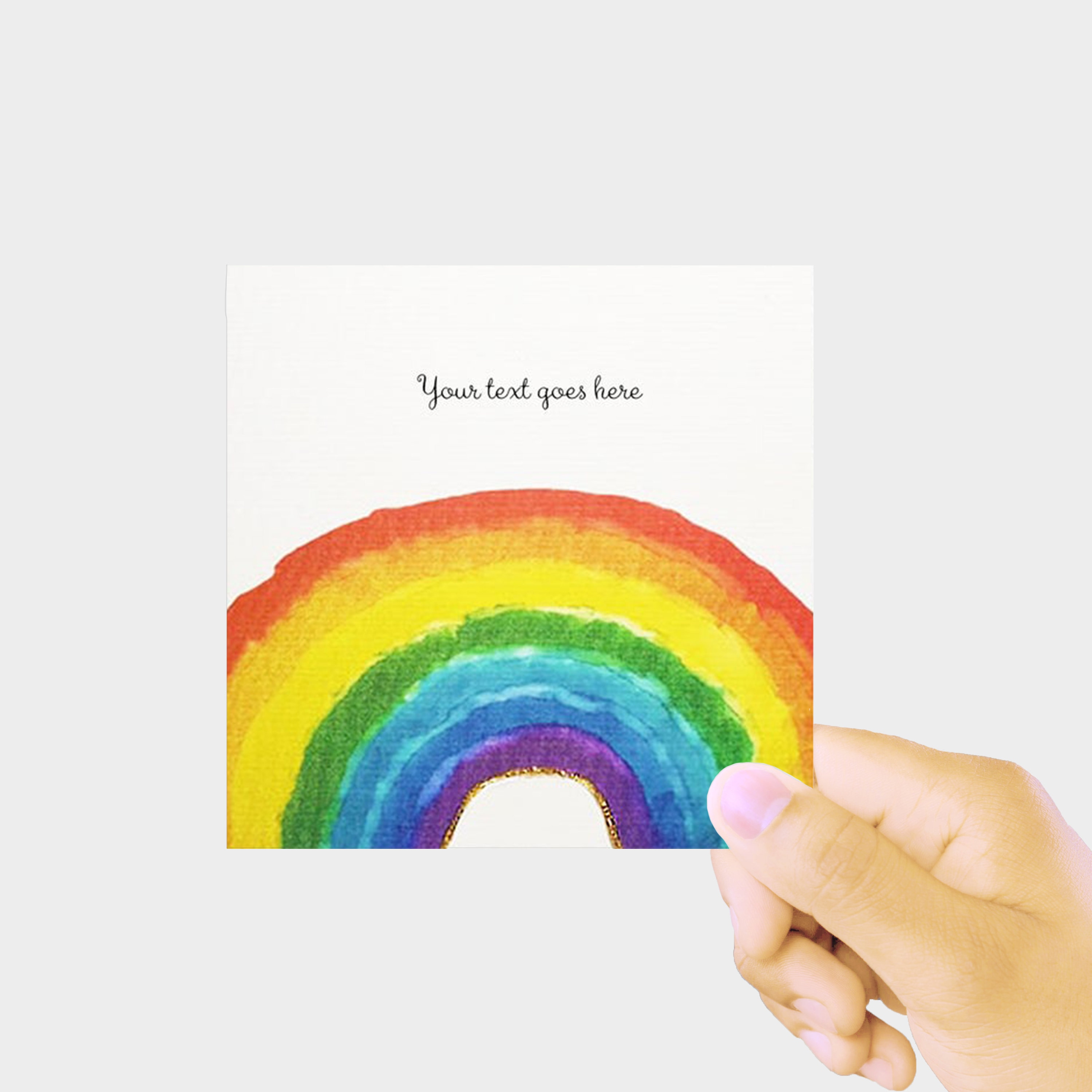 Personalised Rainbow Card Rainbow Greeting Card Custom Text | Etsy