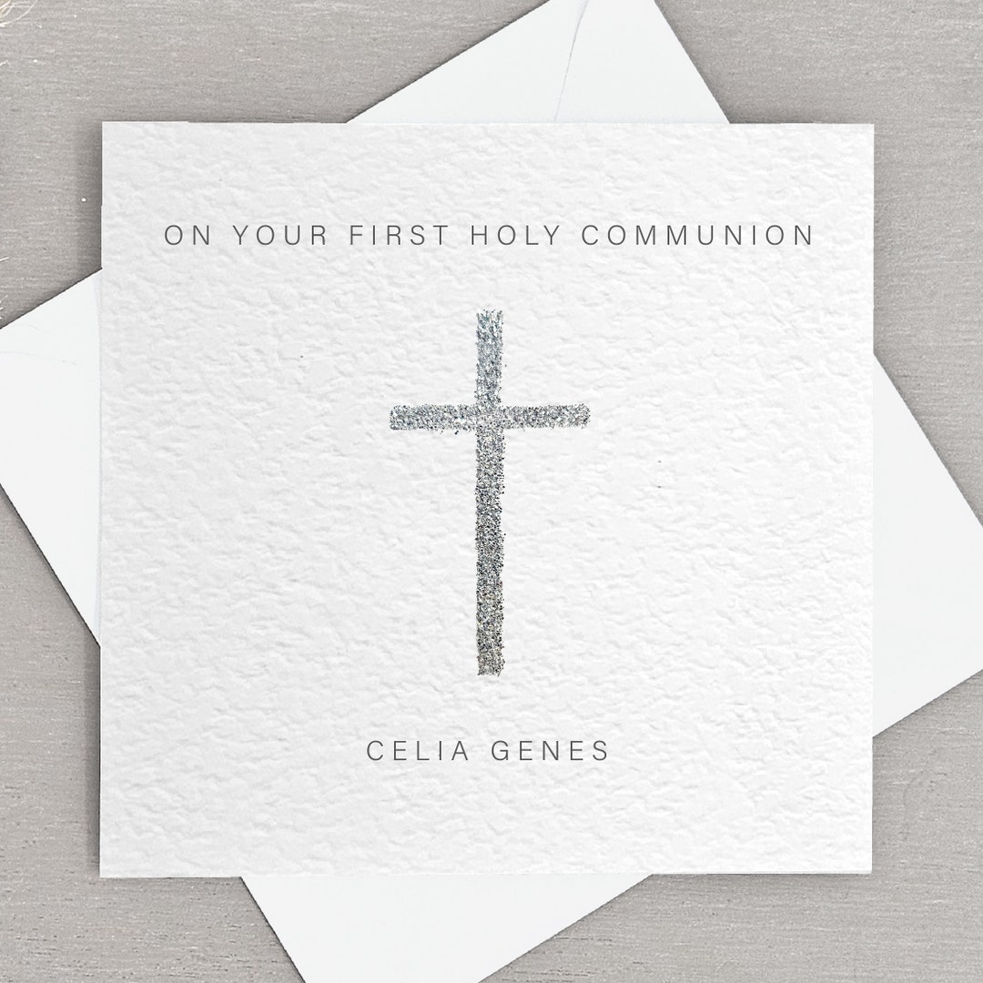 Personalised Holy First Communion Card Holy Communion Card Card for ...
