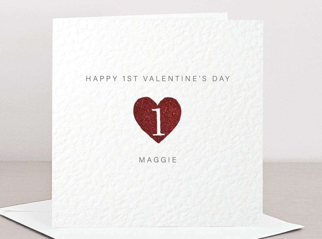 Happy First Valentine's Day Card for Her Luxury Valentine's Day Card ...