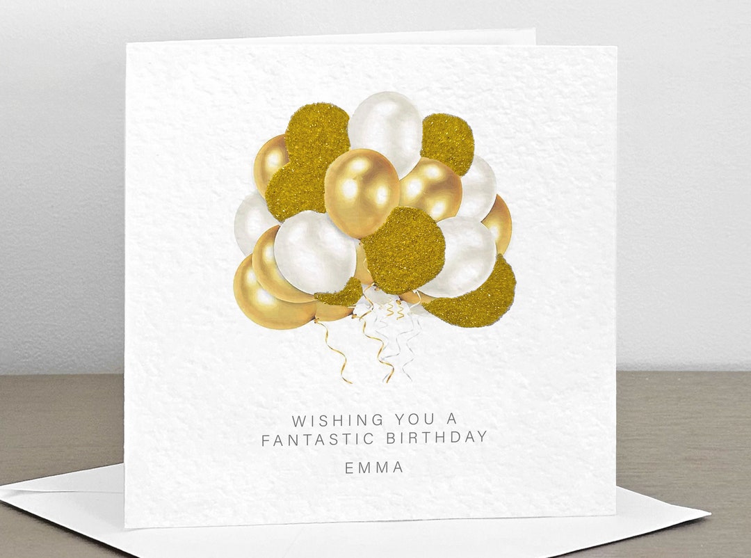 Personalised Name Birthday Card Personalised Happy Birthday - Etsy