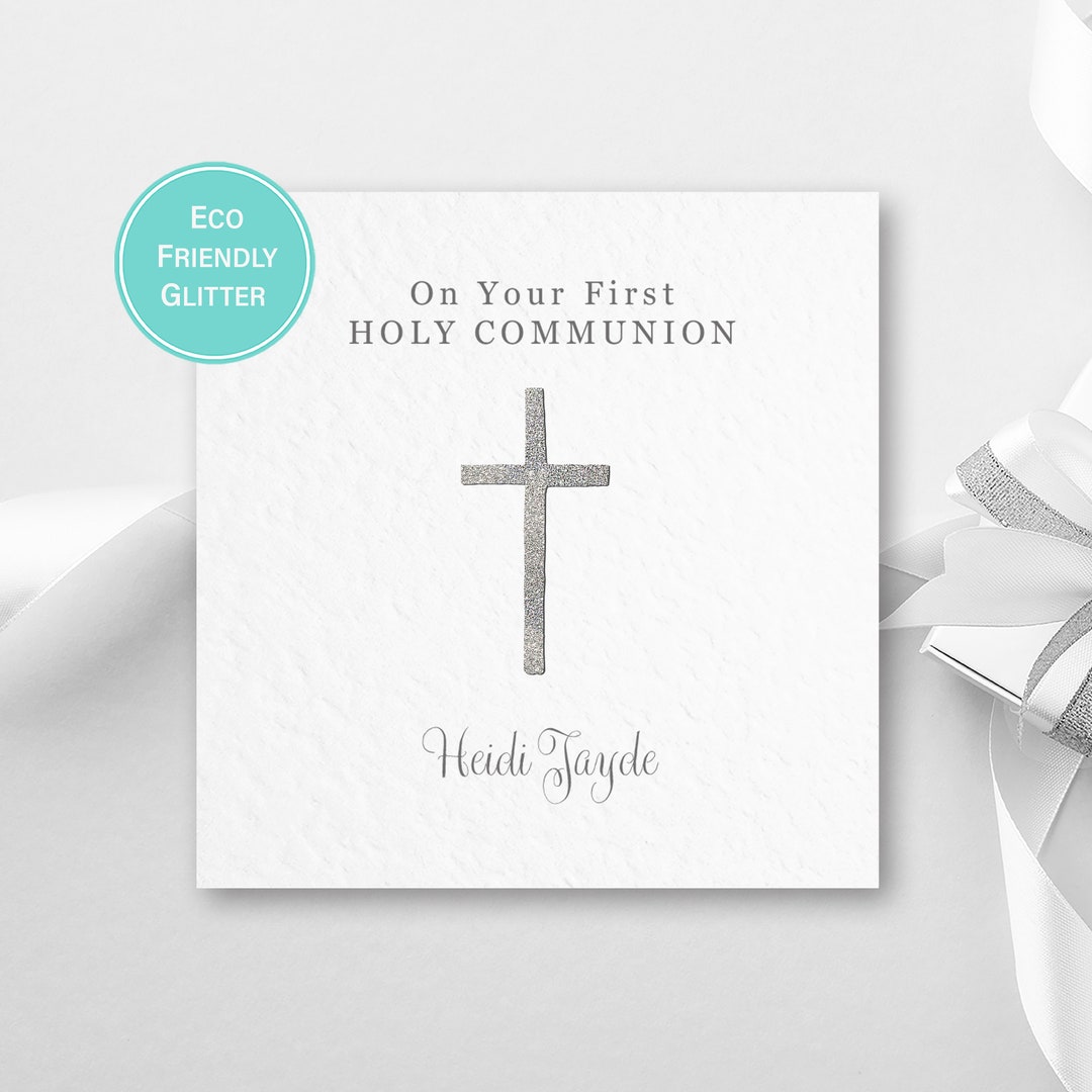 Personalised Holy First Communion Card Holy Communion Card - Etsy