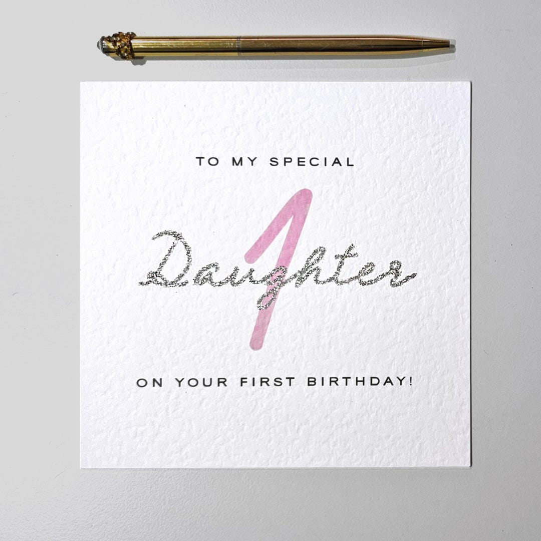 Personalised 1st Birthday Card for Daughter 1st Daughter Birthday Card ...