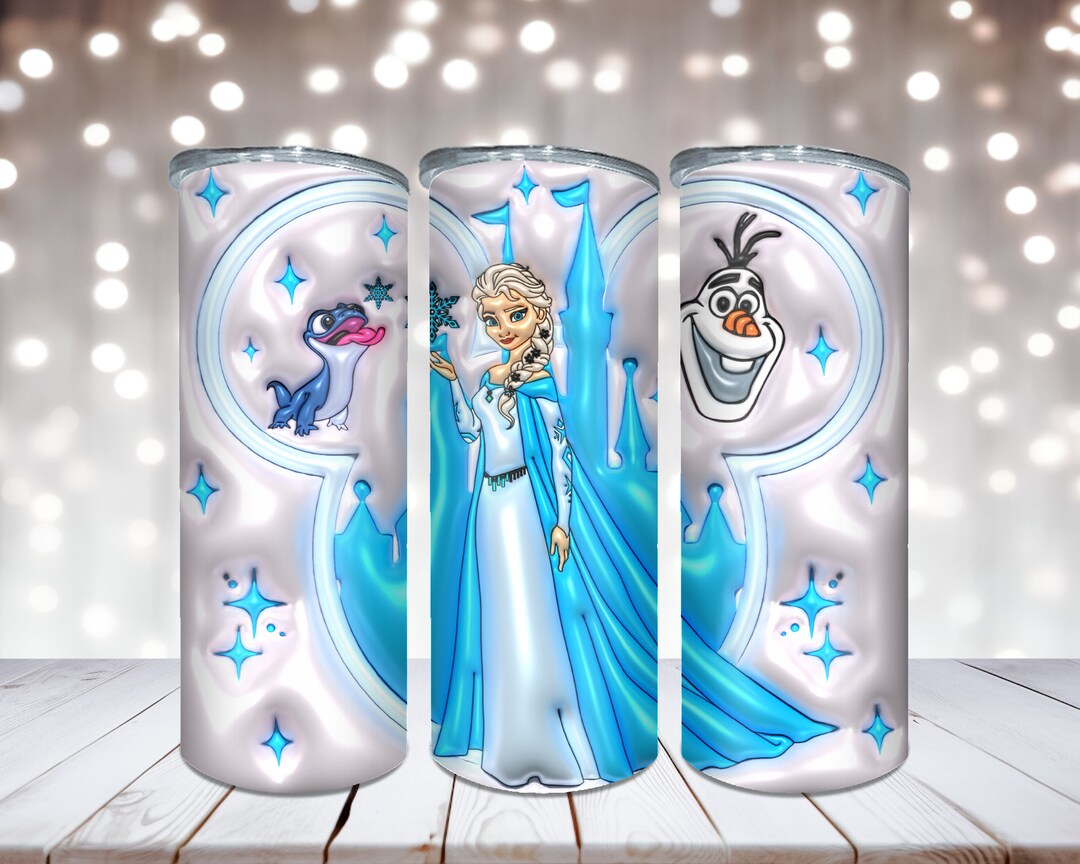 3D Inflated Princess Tumblers | Elsa - Etsy