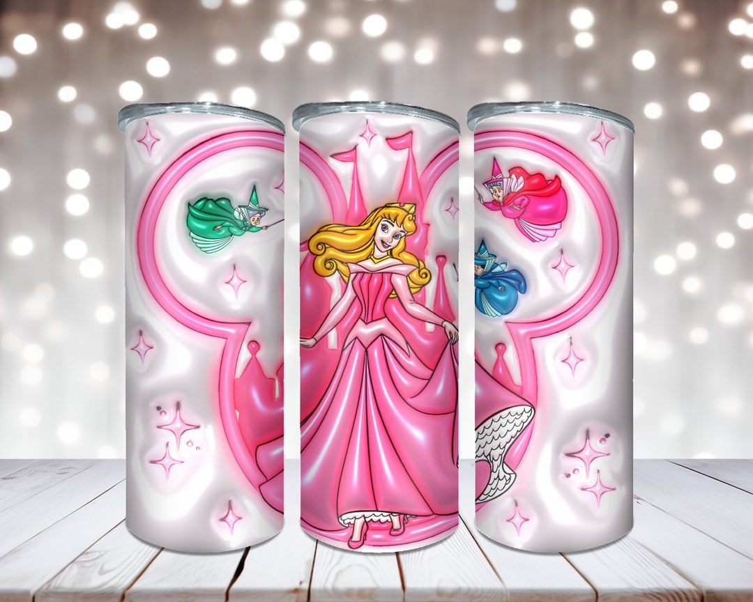 3D Inflated Princess Tumblers | Aurora - Etsy