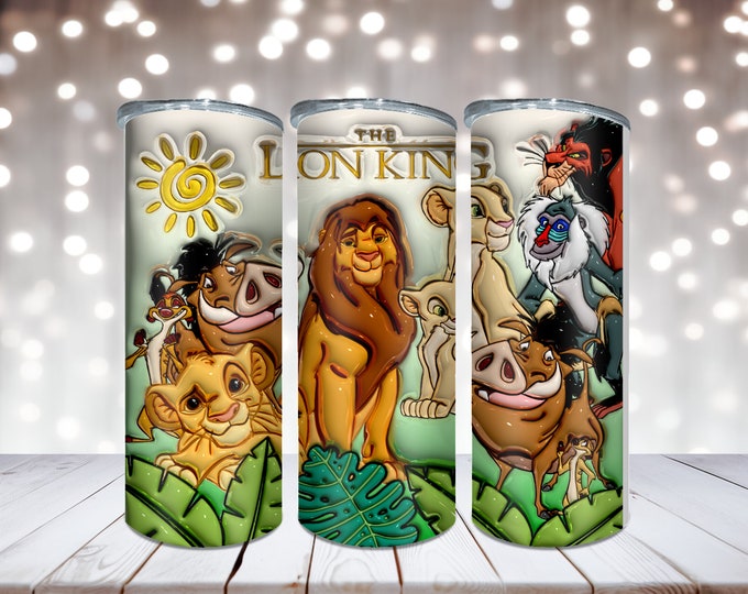 3D Inflated Lion King Tumbler | Ling King Water Bottle - Etsy