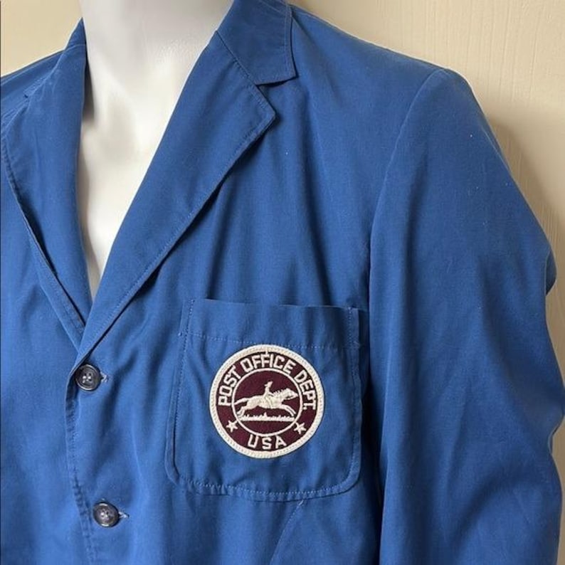 Vintage 50s US Mail Uniform Jacket Mailman USPS Letter Carrier Blazer ...