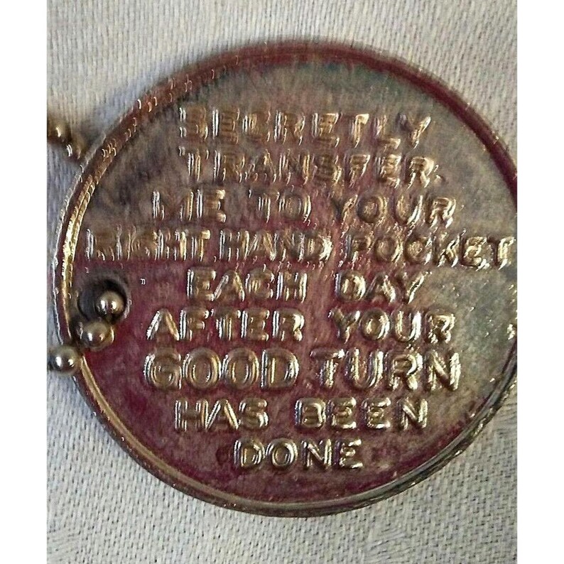 Boy Scouts Challenge Coin Wolf Cubs Canada 70s Keychain Good Deeds ...