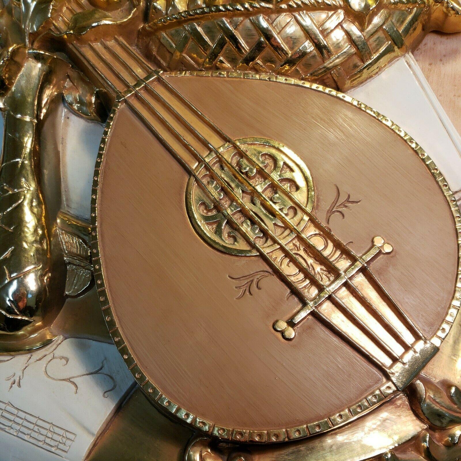 Syroco Wall Sculpture Musical Instrument Large Hollywood Regency 70s ...