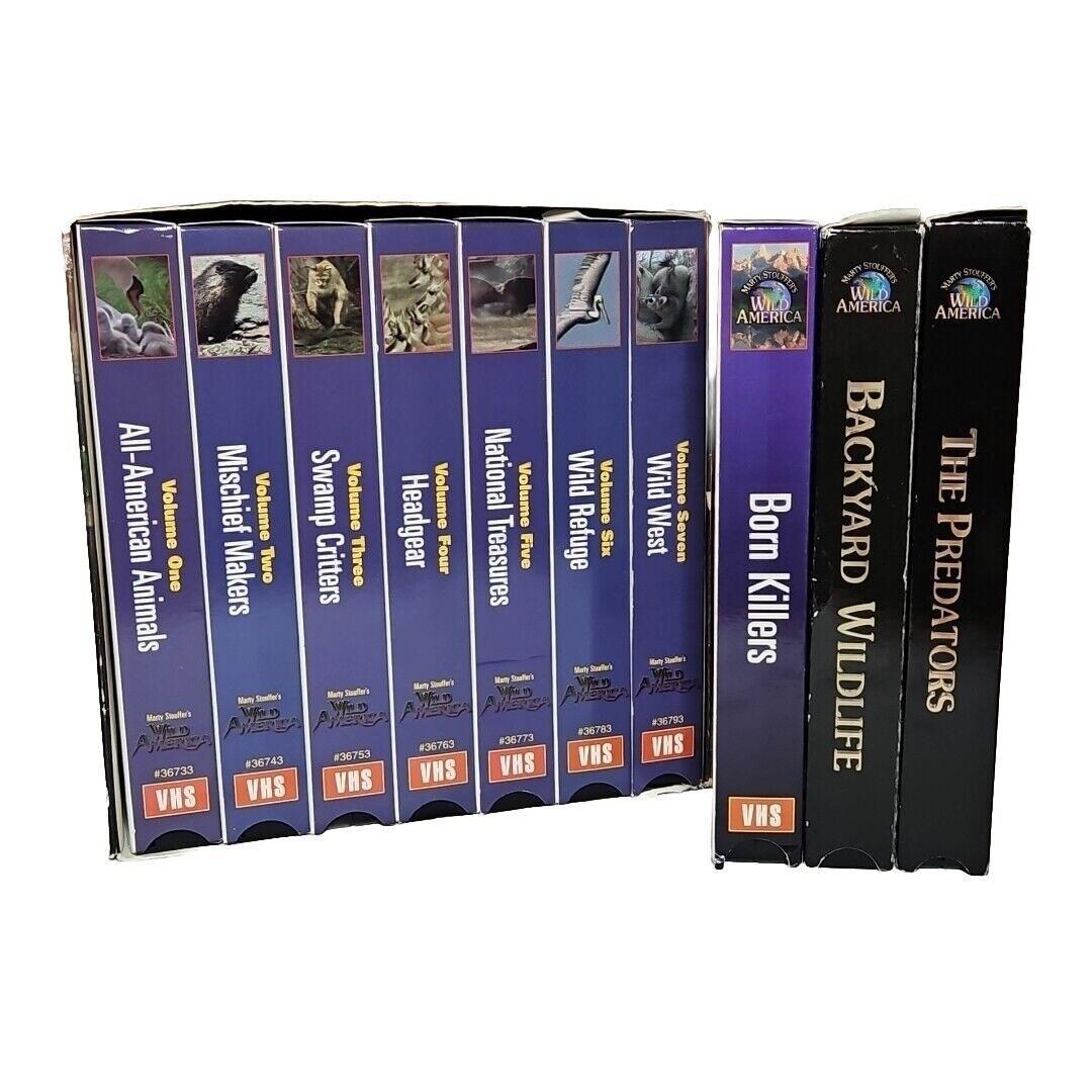 Wild America VHS Lot 10 Boxed Set Marty Stouffer Nature Show Born ...