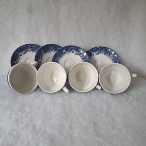 Vintage Churchill Blue Willow Pattern Teacups and Saucers 2 | Etsy