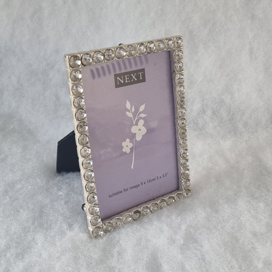 Vintage Diamante Jewelled Frame, Ornate Clear Glass Rhinestone ...