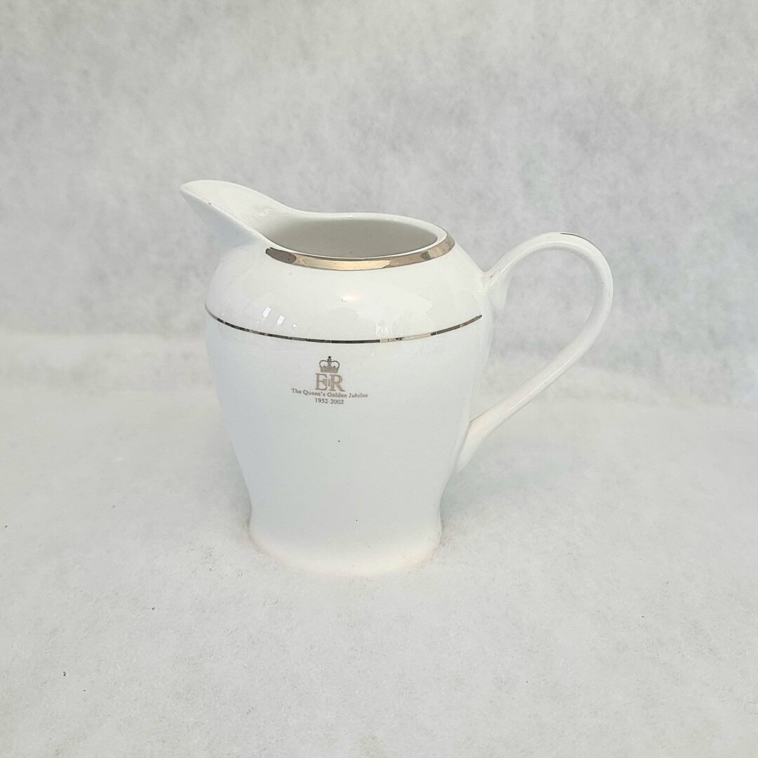 Vintage Queen Elizabeth II Golden Jubilee Milk Jug, the Queen Golden ...
