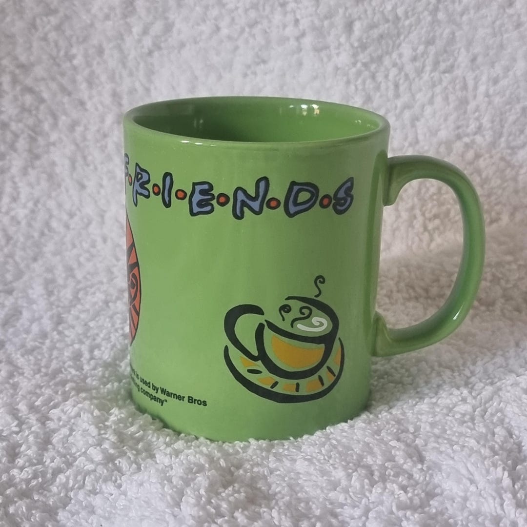 Friends TV Show Green Mug, Vintage Friends TV Show Mugs, Warner Bros ...