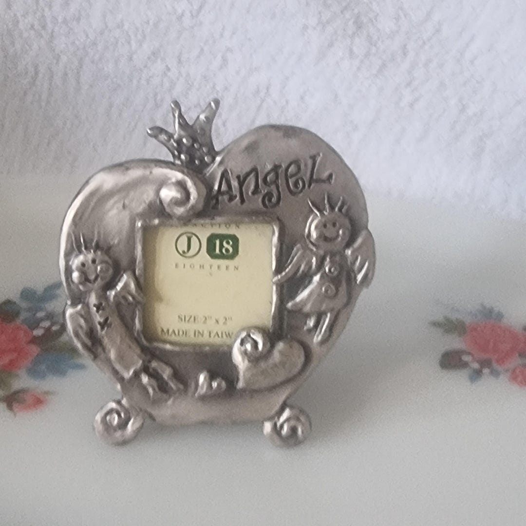 Vintage Angel Pewter Frame, J18 Cute Childs Heart Frame - Etsy