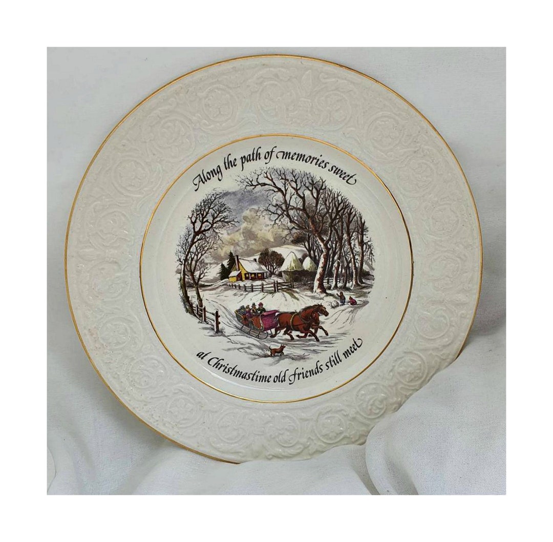 Vintage S Fielding Crown Devon Staffordshire Christmas Plate, S ...