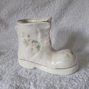 Vintage Ceramic Boot Planter, Floral Boot Vase Plant Pot Holder - Etsy
