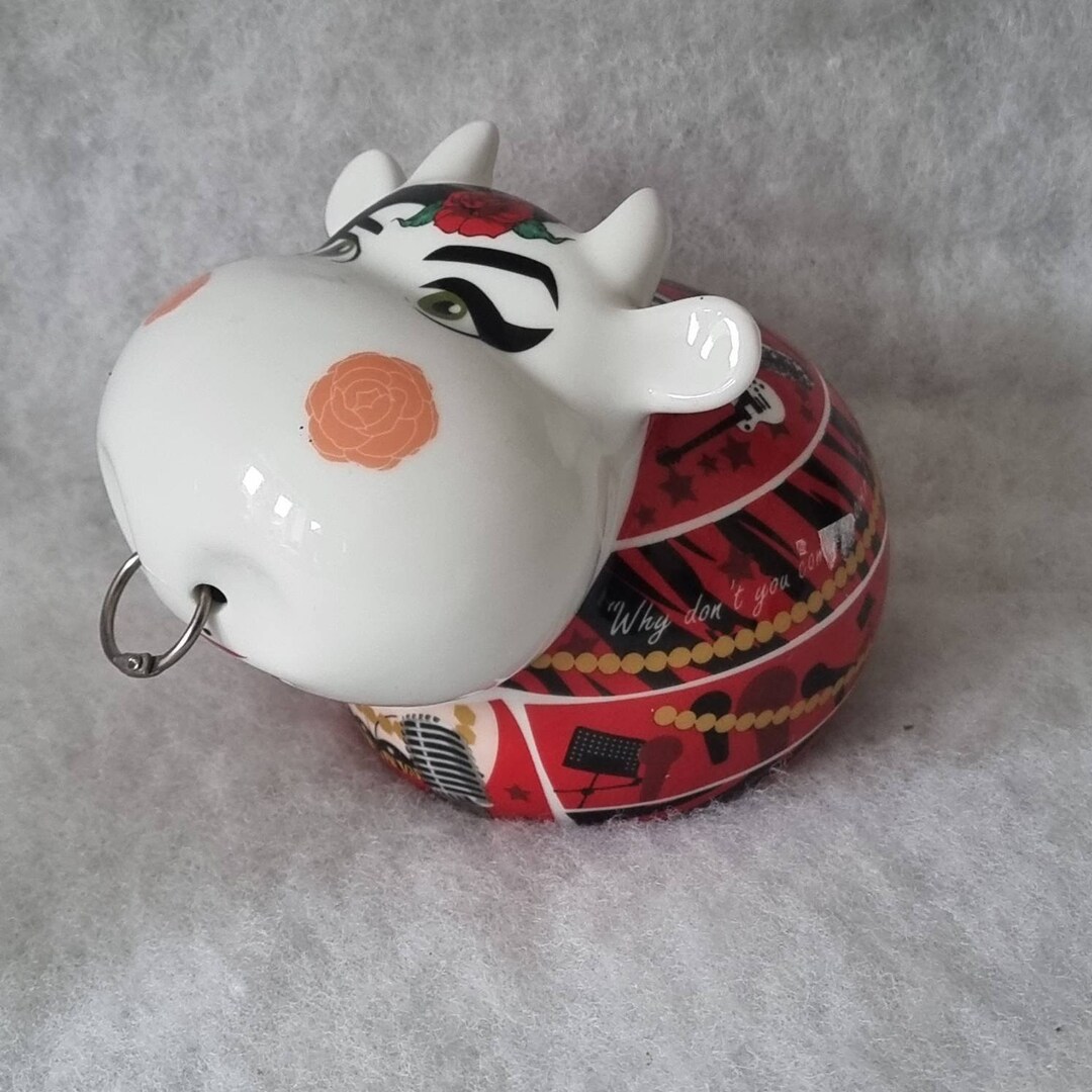 Porcelain Cow Money Bank, Cute Singer Cow Piggy Bank, Multiple ...