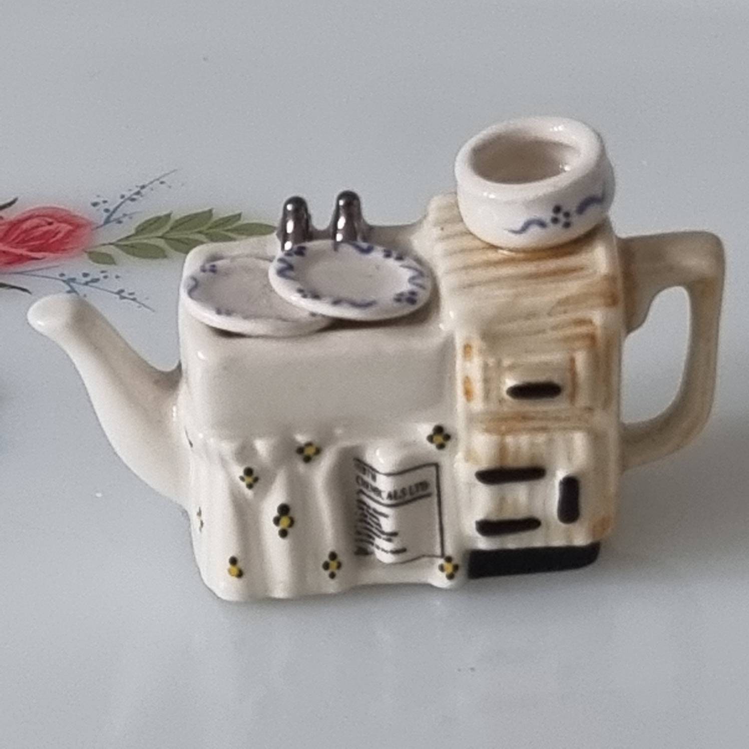 Teapots Vintage Miniature Kitchen Sink Teapot Paul Cardrew Kitchen Sink ...