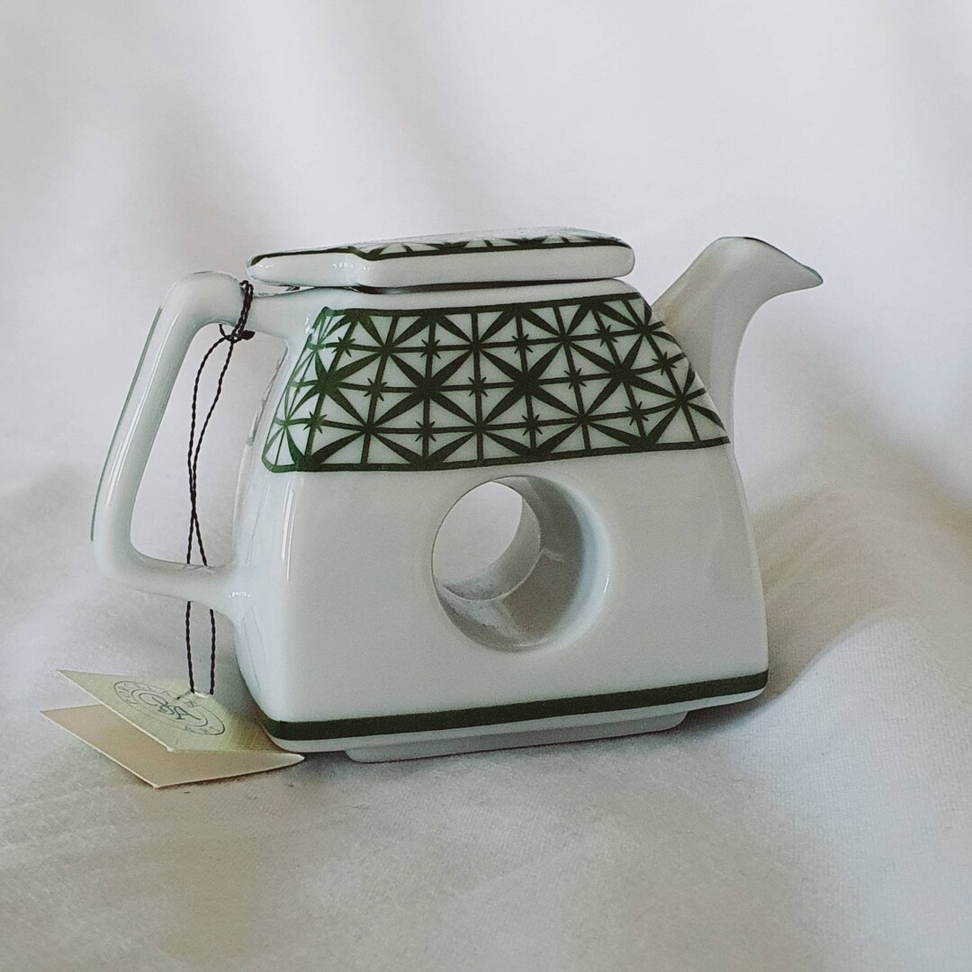 Vintage Miniature Cube Square Teapot, Porcelain Arts Special Edition ...
