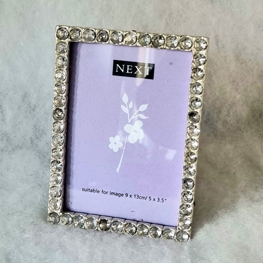 Vintage Diamante Jewelled Frame, Ornate Clear Glass Rhinestone ...