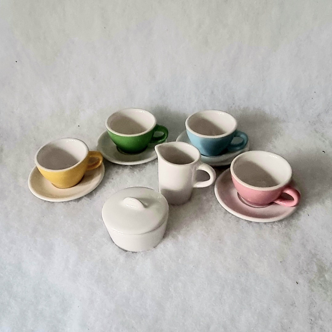Vintage Child's Pastel Ironstone Tea Set Pastel Mini - Etsy
