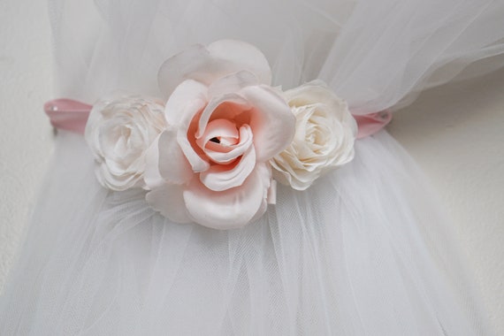 Canopy Tie Backs Curtain Tie Backs Flower Tie Backs Ivory | Etsy