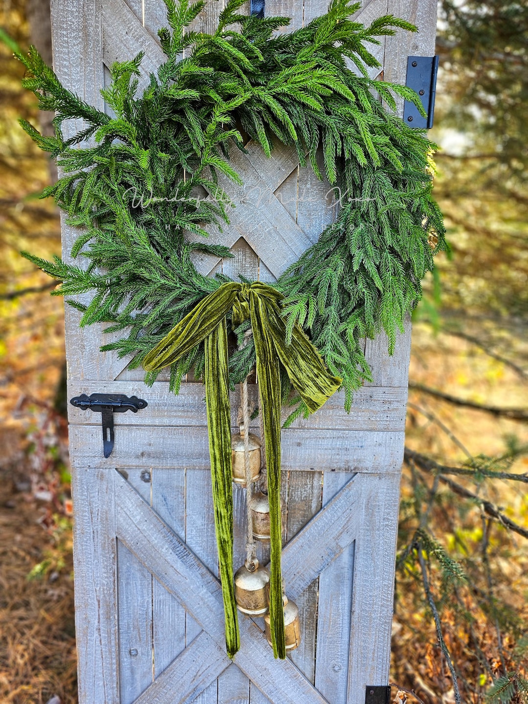 Real Touch Norfolk Wreath, Norfolk Pine Wreath, Christmas Wreath ...